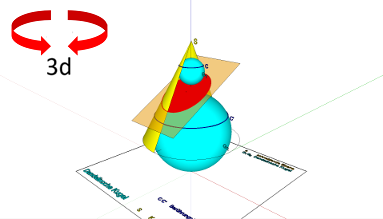 3D-Mathematik - 3D-Modell - Kegelschnitte - Dandelinsche Kugeln ...