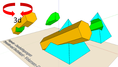 3D-Mathematik - 3D-Modell - Durchdringung in Volumen-Darstellung